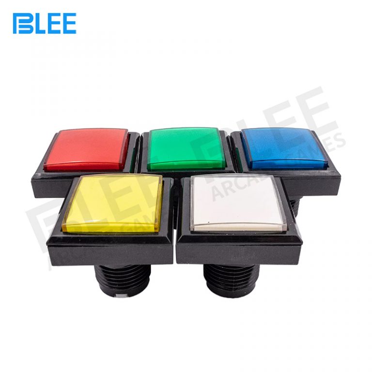Arcade Square Shape Illuminated Push Button - Bleegame