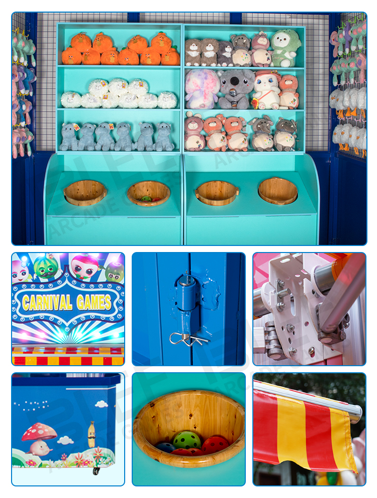 Tub Toss Game Carnival Booth - Bleegame