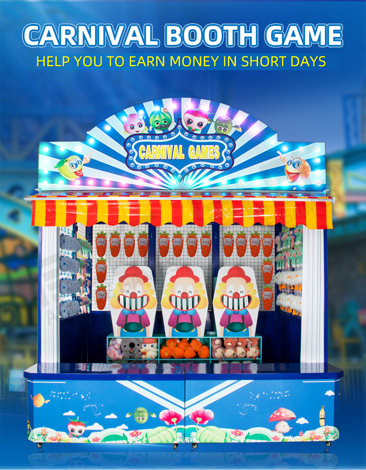 Clown Tooth Knockout Game Carnival Booth - Bleegame