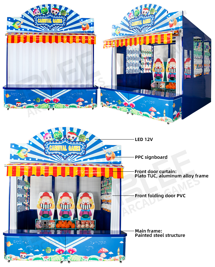 Clown Tooth Knockout Game Carnival Booth - Bleegame